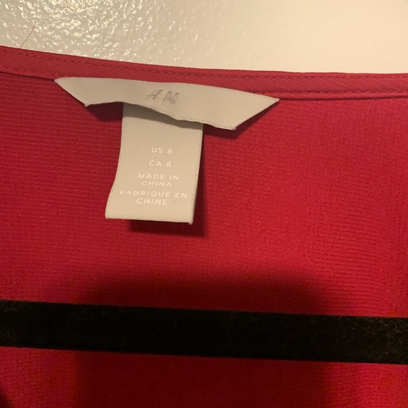 H&M | Tops | H And M Red Silk Shirt | Poshmark
